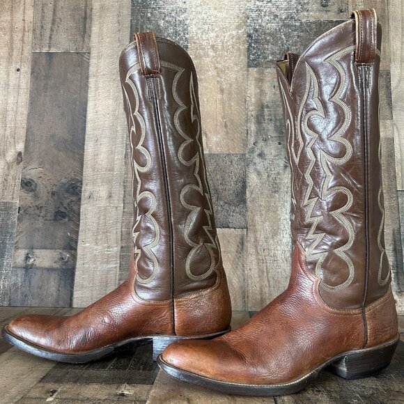 Tony Lama | Shoes | Tony Lama Vintage Gold Label Tall Western Cowboy ...